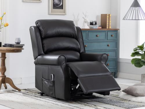 Walker Leather Rise & Recliner Chair - Christies Furniture Exeter